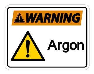 Security notice argon symbol sign on white Vector Image