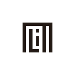 Letter m and n square mpel logo symbol Royalty Free Vector