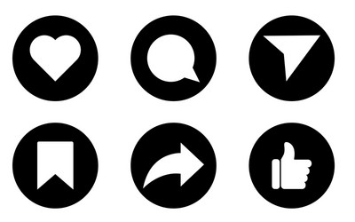 Like Comment Share Icons Instagram Vector Images (over 1,600)