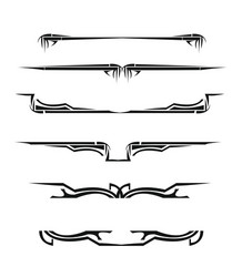 Dividers tribal tattoo elements Royalty Free Vector Image