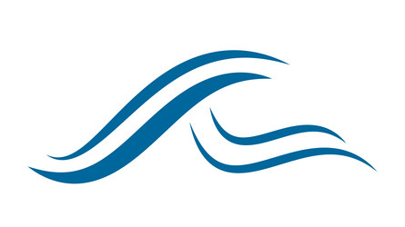 Blue wave icon Royalty Free Vector Image - VectorStock