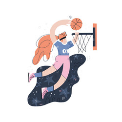 Girl basketball players clipart sport Royalty Free Vector