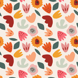Abstract flower garden seamless pattern Royalty Free Vector