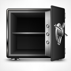 Bank open safe with money Royalty Free Vector Image