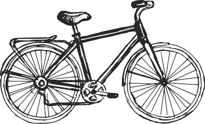Outline bicycle Royalty Free Vector Image - VectorStock