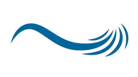 Blue wave icon Royalty Free Vector Image - VectorStock