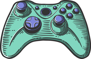 Gamepad concept in doodle and sketch style hand Vector Image