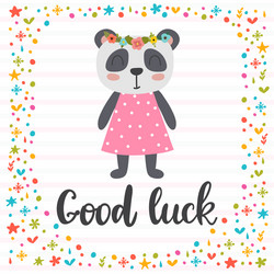 Good luck cute postcard inspirational Royalty Free Vector