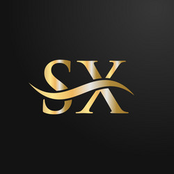 Initial monogram letter sx logo design sx Vector Image