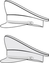 Military officer cap Royalty Free Vector Image