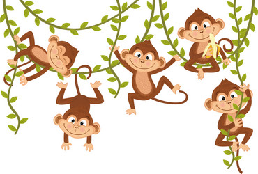 Clipart Monkey Swinging In A Tree