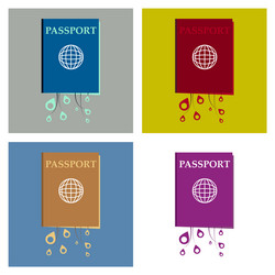 International passport template with sample Vector Image