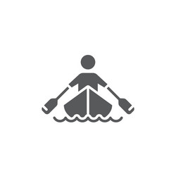 Rowing sport training icon symbol isolated Vector Image