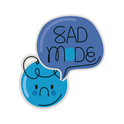 Sad mode design Royalty Free Vector Image - VectorStock
