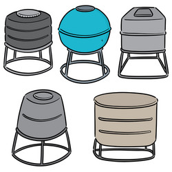 Set water storage tanks Royalty Free Vector Image