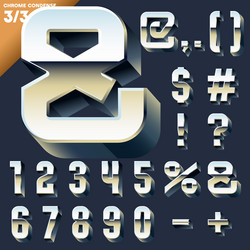 Alphabet of simple 3d letters Royalty Free Vector Image