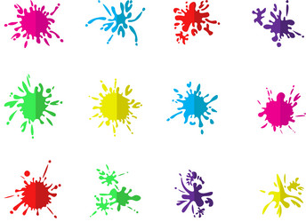 Colour Splodge Vector Images (over 110)