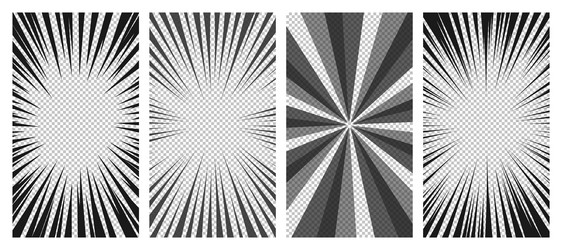 Black comic book transparent background Royalty Free Vector