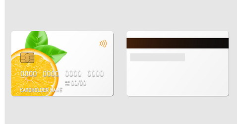 Credit plastic card with emv chip contactless Vector Image