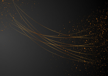 Golden minimal lines and shiny dust particles Vector Image