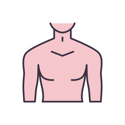 Male torso related icon Royalty Free Vector Image