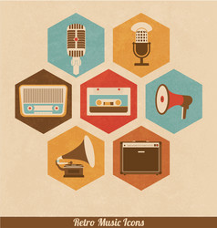 Retro icons Royalty Free Vector Image - VectorStock