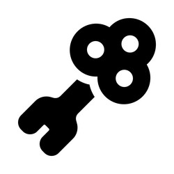 An old-fashioned key used for security Royalty Free Vector