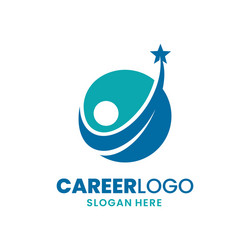 Career logo template design leadership Royalty Free Vector