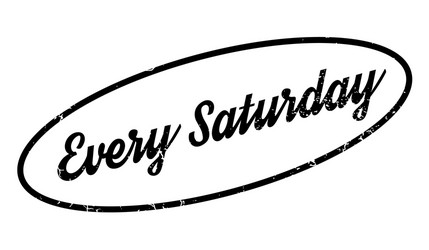 Every saturday rubber stamp Royalty Free Vector Image