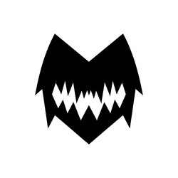 Fangs teeth bite icon Royalty Free Vector Image