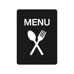 Food menu card icon restaurant symbol Royalty Free Vector