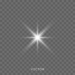 Light rays flash sun star shine radiance effect Vector Image