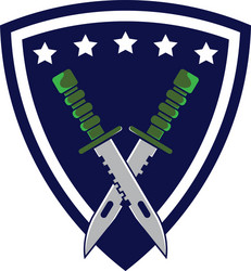 Bayonet logo template Royalty Free Vector Image