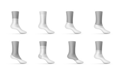 Socks layouts realistic set Royalty Free Vector Image