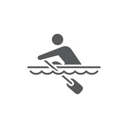 Rowing sport training icon symbol isolated Vector Image