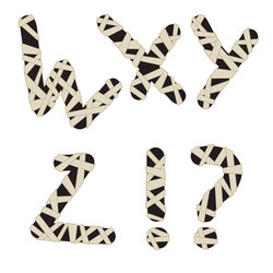 Letter m vocabulary walking mummy Royalty Free Vector Image