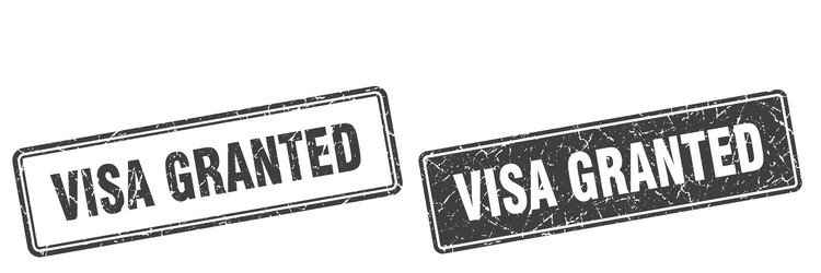 Visa granted stamp visa granted rectangular stamp Vector Image Visa granted stamp visa granted rectangular stamp Vector Image