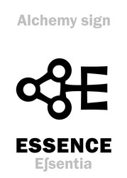 Alchemy quintessence quinta essentia Royalty Free Vector