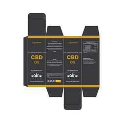 Cbd box design template for cbd label design Vector Image