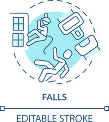 Fall protection concept icon Royalty Free Vector Image