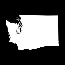 Map of the us state washington Royalty Free Vector Image