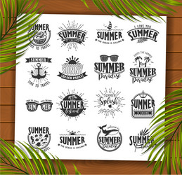 Summer designs on tropical beach background Vector Image