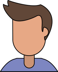 Portrait male cartoon image Royalty Free Vector Image