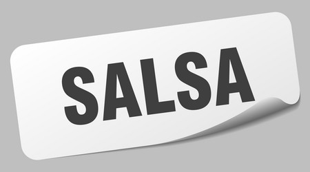 Salsa sticker salsa label Royalty Free Vector Image