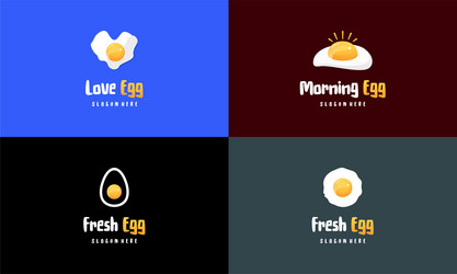 Fresh egg logo template designs yummy egg logo Vector Image