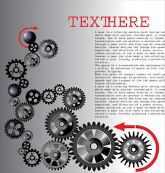 Complex Gear Mechanism Background Royalty Free Vector Image