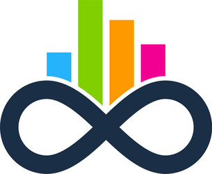 Infinity infographics Royalty Free Vector Image