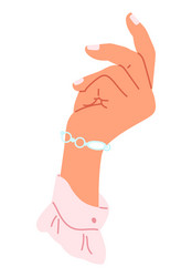 Hands pose the pointing finger directed attention Vector Image