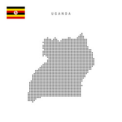 Uganda editable outline map Royalty Free Vector Image