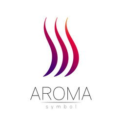 Aroma logo symbol in creative style Royalty Free Vector